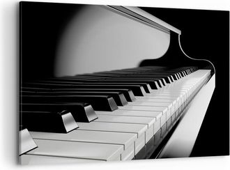 Arttor Wandbilder Dekoration Wohnzimmer Klavier Klavier Musik Bilder auf Leinwand 120x80cm Leinwandbild Schlafzimmer Küche Deko Wand Kunstdruck Art Groß XXL 
