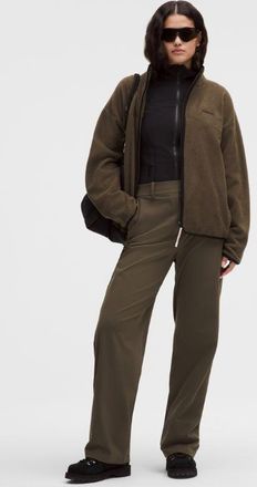 lululemon Pantalon Daydrift taille haute, coupe droite pour Femmes - Brun/Vert - Taille 2XS