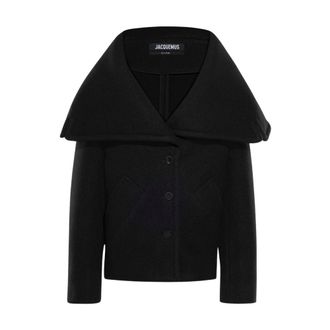 Jacquemus Woll Caban Mantel - - Jackets - Damen - Schwarzk - XS