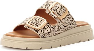 Tamaris Damen Pantolette mit Keilabsatz beige (BEIGE Comb), 39