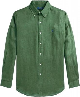 Ralph Lauren Homme, Chemises, Vert, Taille: XL 17/1 PD Linen V1 Shirt