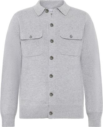 Tom Rusborg Leichtes Overshirt aus extrafeiner Merinowolle in