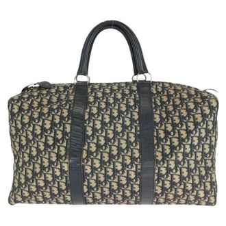 Dior Pre-owned Vintage Trotter Canvas/Leather Boston Bag - - Pre-owned - Damen - Blau - ONE SIZE