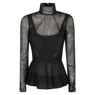 Elisabetta Franchi Damen, Blusen & Hemden, Schwarzk, MGr&ouml;&szlig;e