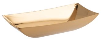 Rosenthal Linea Q Edelstahl/PVD Gold Brotkorb 24 x 12 cm
