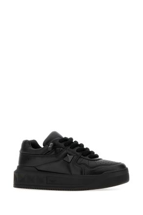 Valentino Garavani Mens Black Nappa Leather One Stud Xl Sneakers Neroalcampione