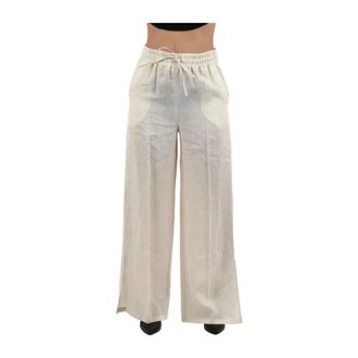 Marella Ivory Leinen Tanzhose - - Trousers - Damen - Wei&szlig; - S