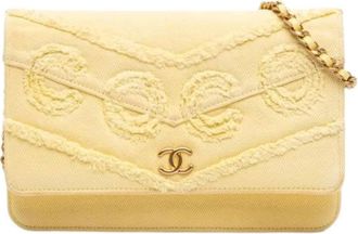 Chanel Pre-owned Wallet on Chain - Femme - Pre-owned - Jaune - Taille: ONE Size