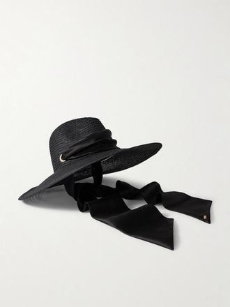 Eugenia Kim Cassidy Sonnenhut Aus Hanf Mit Ripsbandbesatz - Schwarz