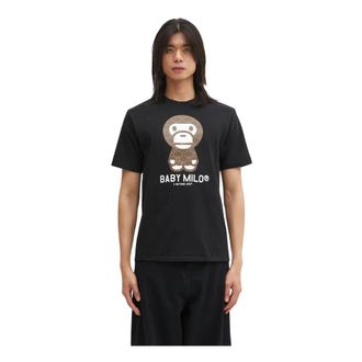 A Bathing Ape College Monogram Baby Milo T-Shirt - - Tops - Herren - Schwarzk - XL