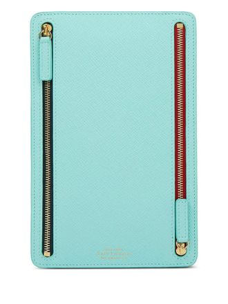 Smythson porte-monnaie en cuir - Bleu