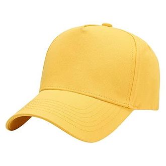 Generic Chapeau de soleil pour lext&eacute;rieur - Casquette de baseball pour homme et femme - Couleur unie - Visi&egrave;re pour femme, jaune, Taille unique