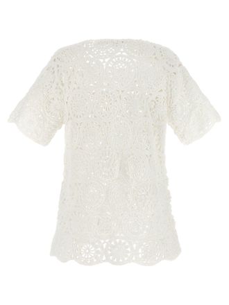Comme Des Gar&ccedil;ons Womens White Cotton T-Shirt