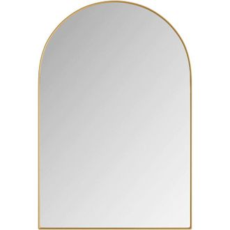 Liberte Miroir mural arche &eacute;l&eacute;gant avec armoire encastr&eacute;e en m&eacute;tal pour salle de bains, or
