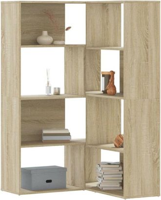 vidaXL Vidaxl - Eck-B&uuml;cherregal 4 Etagen Sonoma Eiche 85x85x140cm Holzwerkstoff
