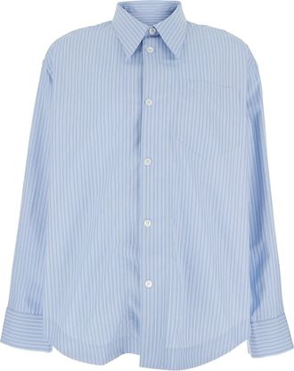 Ami Chemise large &agrave; manches longues avec col pointu et Ami De Coeur en relief