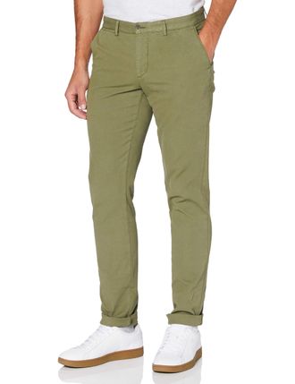 Hackett Hackett Mens GMT DYE Texture Chino Pants, 665GREEN, 29