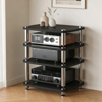 Generic HiFi Regal Stereo-St&auml;nder und -Racks, Medienkonsole, AV-Medienst&auml;nder mit sto&szlig;d&auml;mpfenden F&uuml;&szlig;en, Audio-Rack-Turm-CD-Player-St&auml;nder for Zuhause/B&uuml;ro/Aud