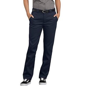 Dickies Pantalon de Travail Utilitaire Flex Slim Fit pour Femme, Bleu Marine, Size:4