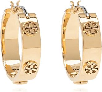 Tory Burch Femme, Accessoires, Jaune, Taille: ONE Size Miller Stud Huggie Earrings