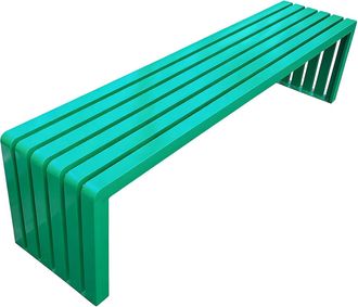 Generic Gartenb&auml;nke Metall Ohne Lehne 2 Sitzer Balkonbank Wetterfest Robuste Parkbank f&uuml;r Terrasse Schulhof Garten Balkon, Keine Montage Erforderlich(Green,39