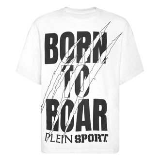 Plein Sport Homme, Tops, Blanc, Taille: 3XL T-shirt Col Rond MC Scratch