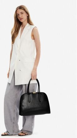 Tommy Hilfiger Handtasche Iconic Leather Tote AW0AW18206 Schwarz