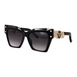 Philipp Plein Iconedge Stylische Sonnenbrille f&uuml;r Ultimativen Schutz - - Accessories - Damen - Schwarzk - 57 MM