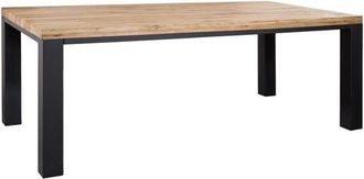 Massivmoebel24 Esstisch Wildeiche 260x100x76 natur ge&ouml;lt villanders 122