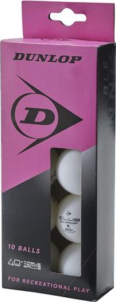 Dunlop 10er 40+ Tischtennis B&auml;lle Wei&szlig;, Einsteiger Trainingsb&auml;lle