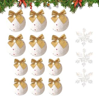 Generic Weihnachtsbaumkugeln - 15 St&uuml;ck aus Schaumstoff mit unzerbrechlichen Weihnachtskugeln | f&uuml;r Dekoration zu Hause, Wand, T&uuml;r, Wohnzimmer, Schlafzimmer, 