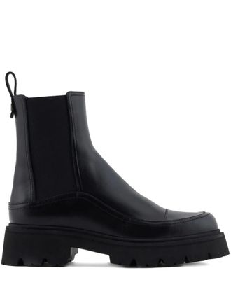 Emporio Armani bottines chelsea à plateforme - Noir