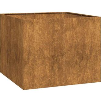 vidaXL Vidaxl - Jardinière rouillé 100x100x80 cm acier inoxydable