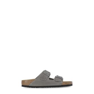 Birkenstock Ledersandale mit vorderen Riemen - - Shoes - Herren - Grau - 40 EU