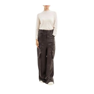 Rick Owens Femme, Pantalons, Brun, Taille: 36 FR Pantalon Cargo Souple