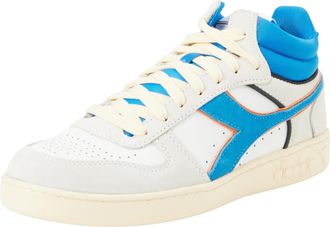 Diadora Unisex Magic Basket Demi Cut Wildleder Leder Fitnessschuhe, königsblau weiß, 45.5 EU