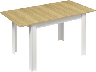 VCM Esstisch ausziehbar, Holz K&uuml;chentisch 120-160 cm, kompakter Speisetisch f&uuml;r K&uuml;che & Essbereich, Tisch Pesoli