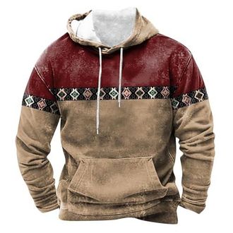 Generic Sweat &agrave; capuche d&eacute;contract&eacute; pour homme - Pull de travail tendance - V&ecirc;tement pour homme - Pull &agrave; capuche basique &agrave; manches longues - Streetwear - T-sh