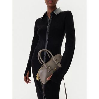 Pinko Handtasche PINKO Bowling Bag Baguette AI 25-26 PLTT 105334 A0QO Grau