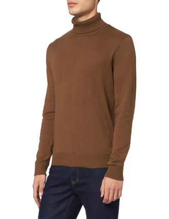 Jack & Jones Herren Jjeemil Knit Roll Neck Noos Pullover, Desert Palm, S EU