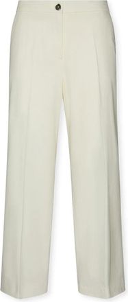 Elena Miro Femme, Pantalons, Blanc, Taille: 56 FR Pantalon cropped en gabardine
