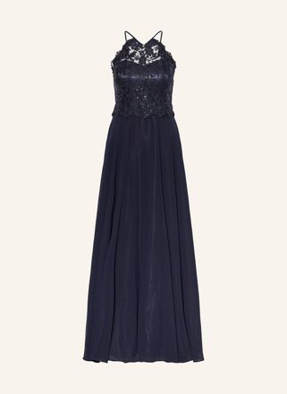 Vera Mont Vm Vera Mont Abendkleid Mit Spitze Und Pailletten blau