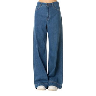 Max Mara Vega Wide Jeans - Femme - Jeans - Bleu - Taille: 34 FR