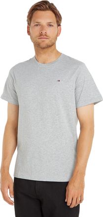 Tommy Jeans Tjm Slim Jersey C Neck Ext Kurzarm Strickoberteile, Herren, Grau (Lt Grey Htr), Xxs