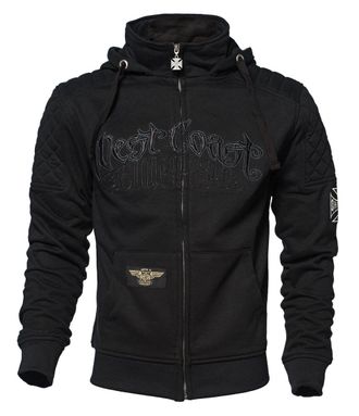 West Coast Choppers Zip Hoody Por Vida, Farbe:Black;Gr&ouml;&szlig;e:4XL