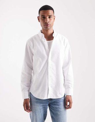 Levi's Authentic - Chemise Oxford boutonn&eacute;e coupe d&eacute;contract&eacute;e &agrave; logo ton sur ton - Blanc
