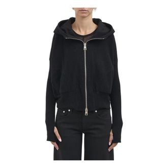 Andrea Ya'aqov Bomber en cachemire - Femme - Sweatshirts et sweats &agrave; capuche - Noir - Taille: 38 FR