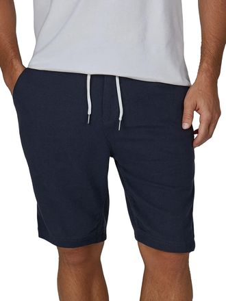 Riverso Leinen Shorts Herren Sommer Regular Fit RIVOliver Kurze Hosen Bermuda Knielang Einfarbig, Größe:5XL, Farbe:Navy