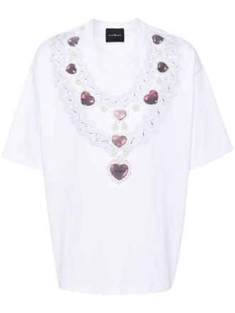 John Richmond t-shirt &agrave; imprim&eacute; graphique - Blanc