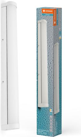 Ledvance ORBIS Tube Spiegel-/Wandleuchte mit LED, gefrostetes Glas/weiß, 12W, 1200lm, dimmbar, 3000/4000K über Wandschalter einstellbar, 60cm Durchmesser, IP44